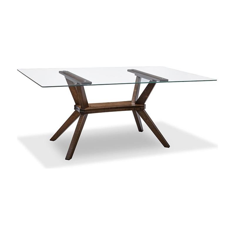 Tribeca Double Pedestal Glass Top Dining Table – MYHome Furniture